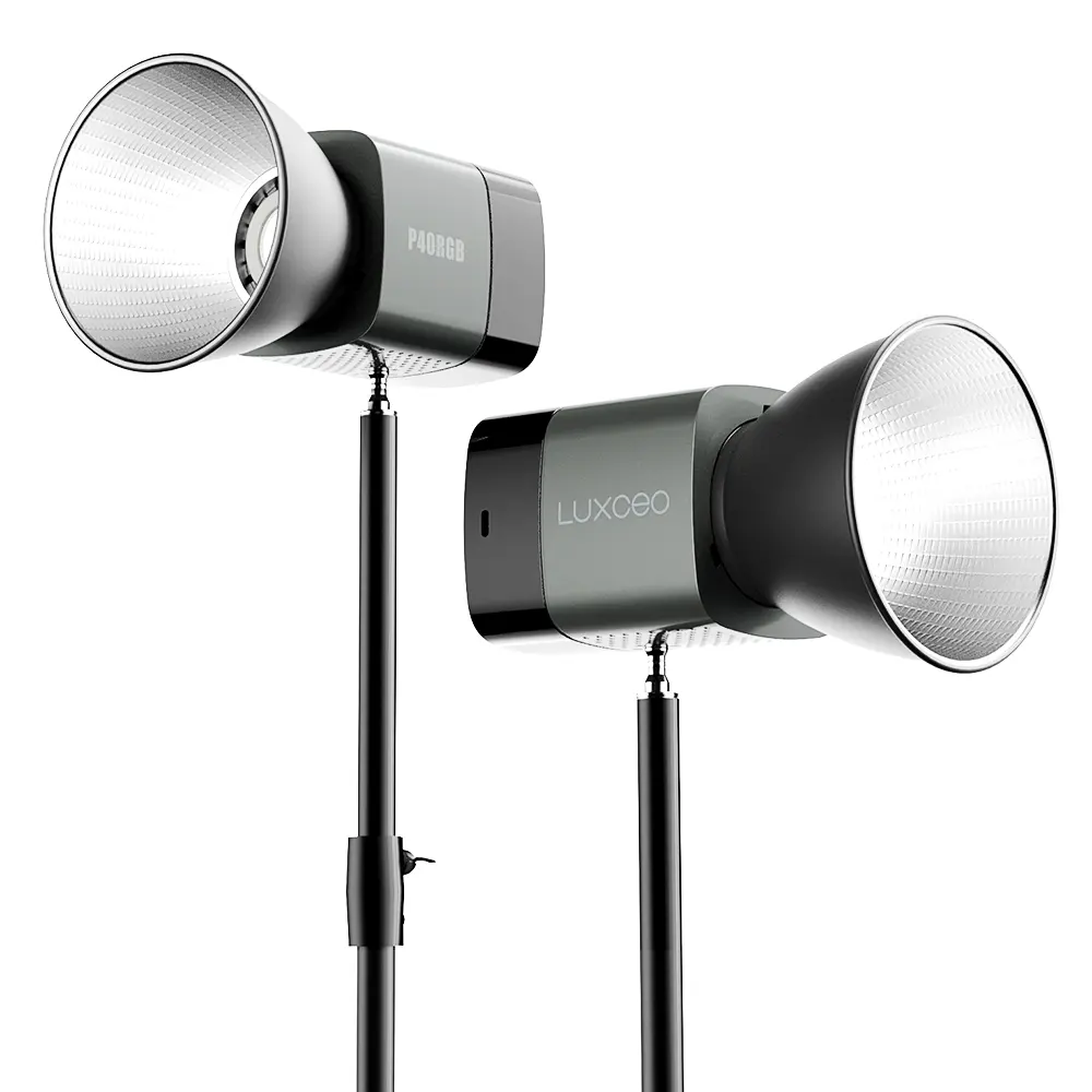 LUXCEO 40W RGB LED Video Light 11500LUX 2500K-6500K Bi-Color Bowens Mo ...
