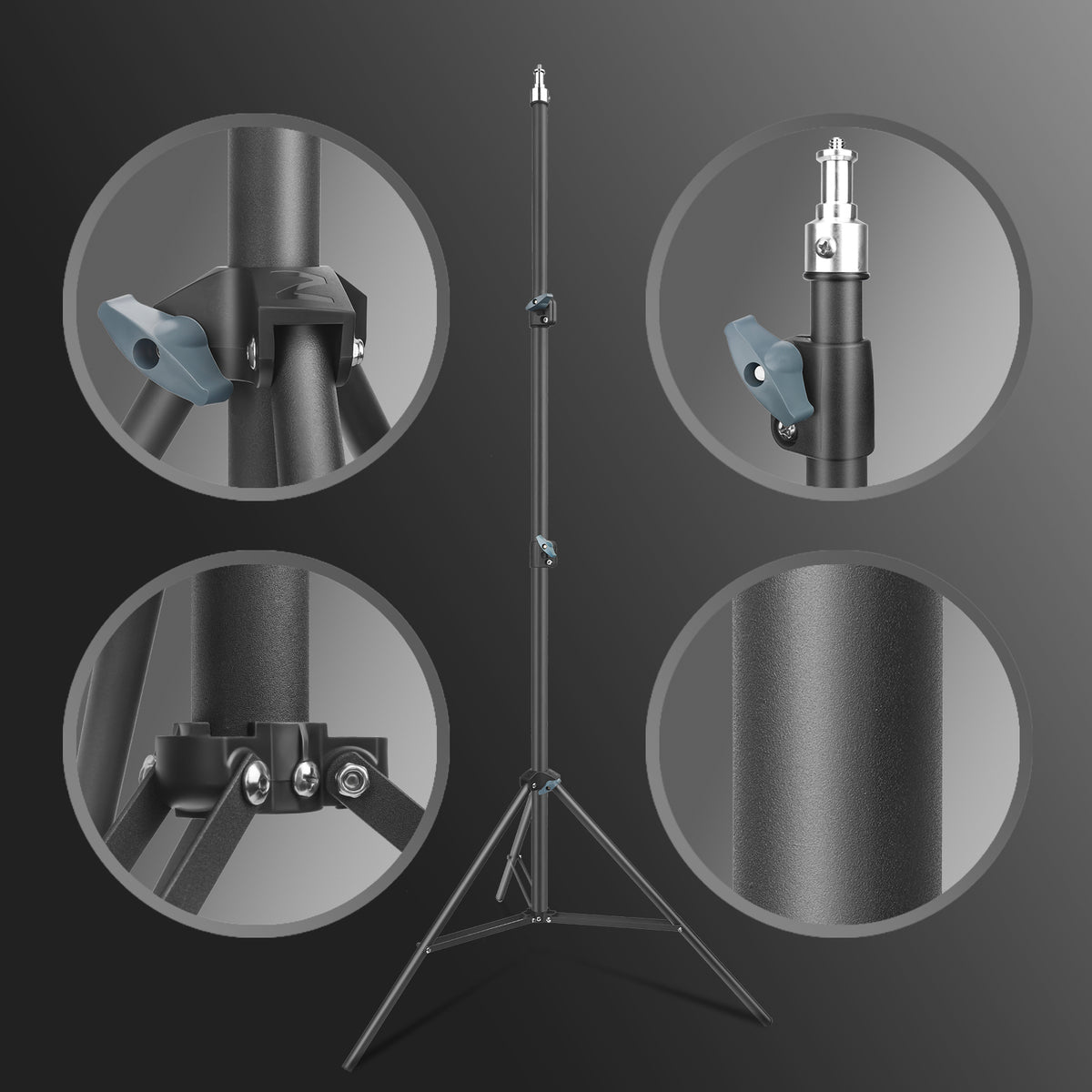 LUXCEO L02 Photography Light Stand - 29"-81" Adjustable Sturdy Tripod ...